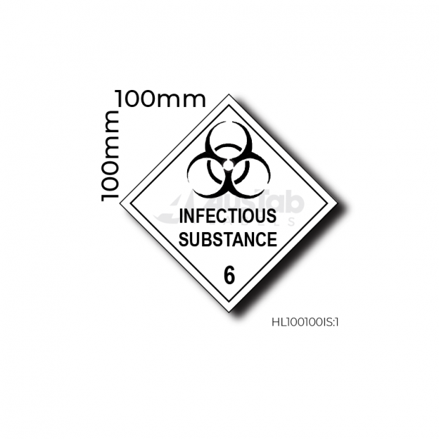 INFECTIOUS SUBSTANCE 6 | Hazardous Labels | Austab Labels