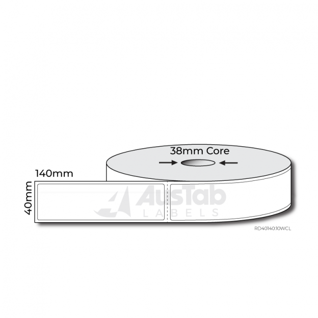 Woolworths Crate Labels - 40 x 140mm - White | Austab Labels